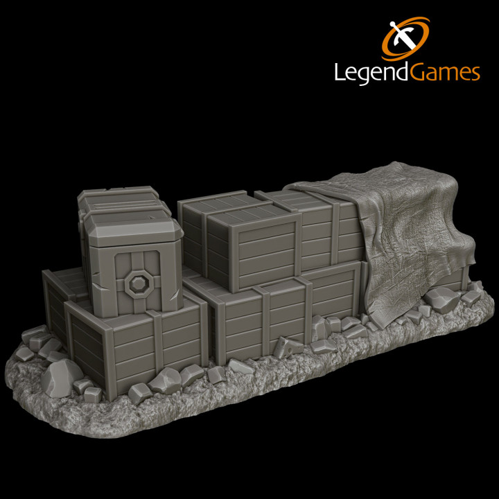 3D Printable LegendGames Barricade set - Post Apocalypse by Legend Games