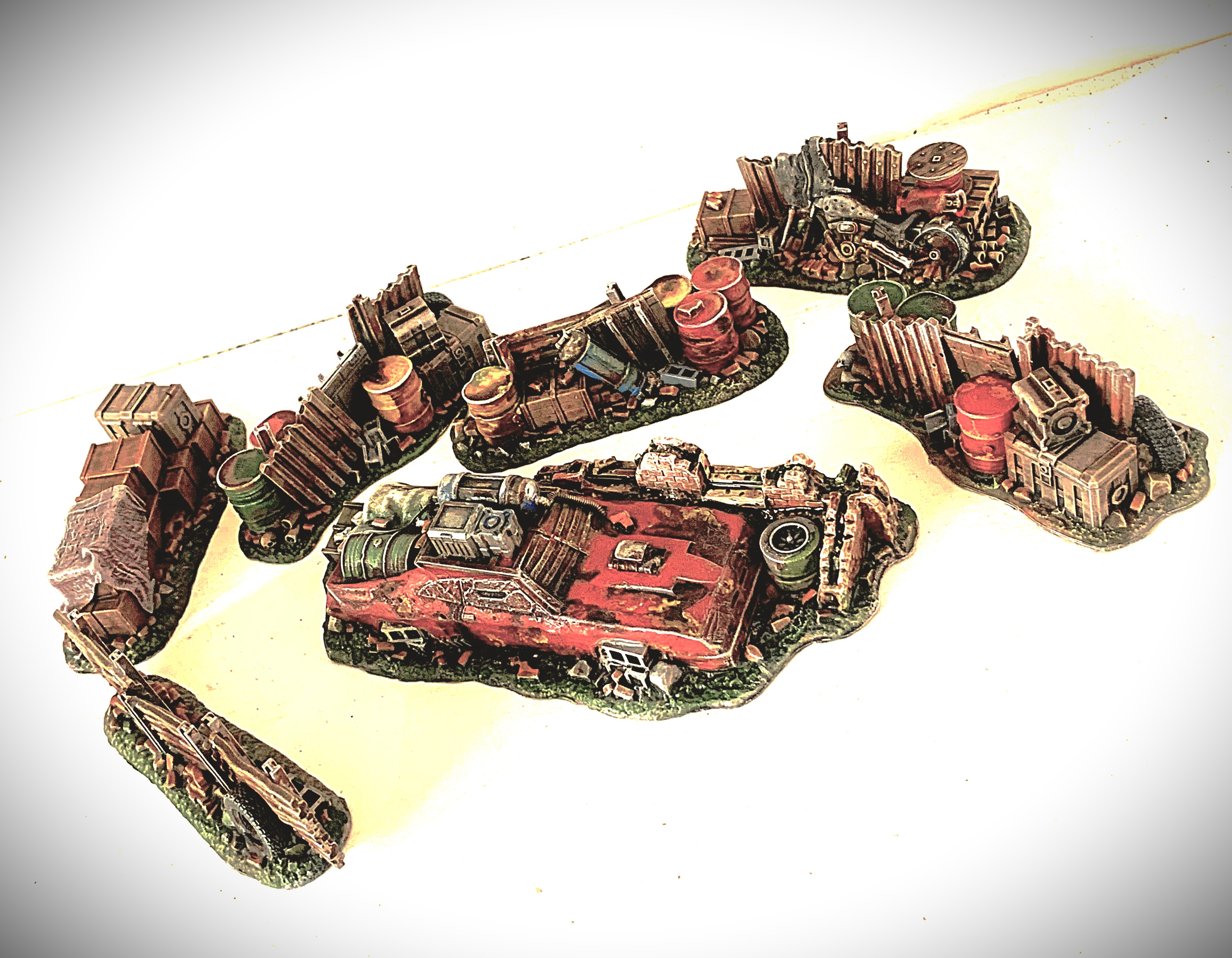 3D Printable LegendGames Barricade set - Post Apocalypse by Legend Games
