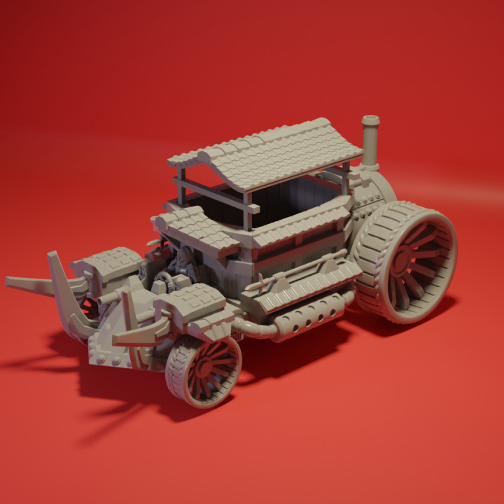 3D Printable Samurai Steam Car by Steam Tatsu