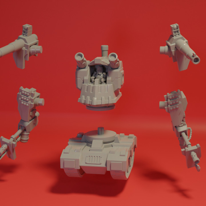 3D Printable Tank Mecha by Steam Tatsu