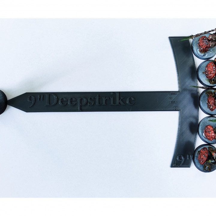 3D Printable Deepstrike Ruler by Nyverdale Tabletop