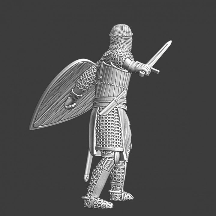 3D Printable Medieval crusader knight with goat shield by Northern ...