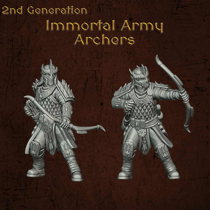 3D Printable 2nd Gen Immortal Army Archers by Quartermaster3D