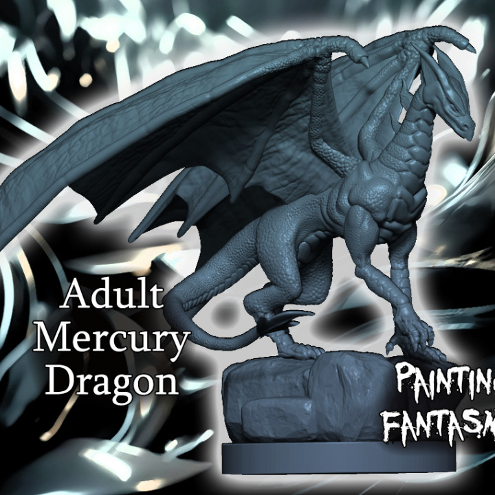 3D Printable Adult Mercury Dragon by Studio Fantasms