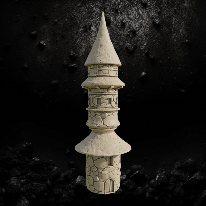 3D Printable 2 Magic Tower Pillars by Galandir's Pit & Cie