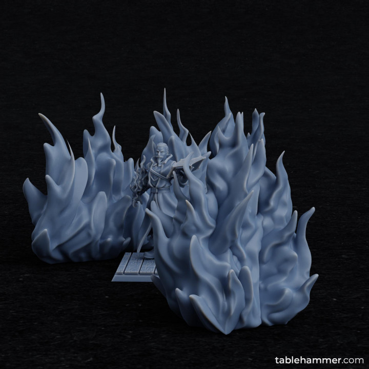 3D Printable Flame walls (magical flame effects) by Tablehammer