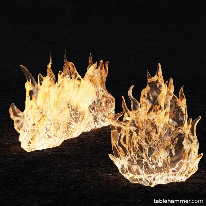 3D Printable Flame walls (magical flame effects) by Tablehammer