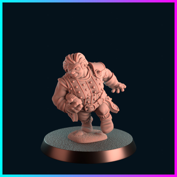 3D Printable Fantasy Football - Dwarf Runner 01 by koolkiwi Miniatures