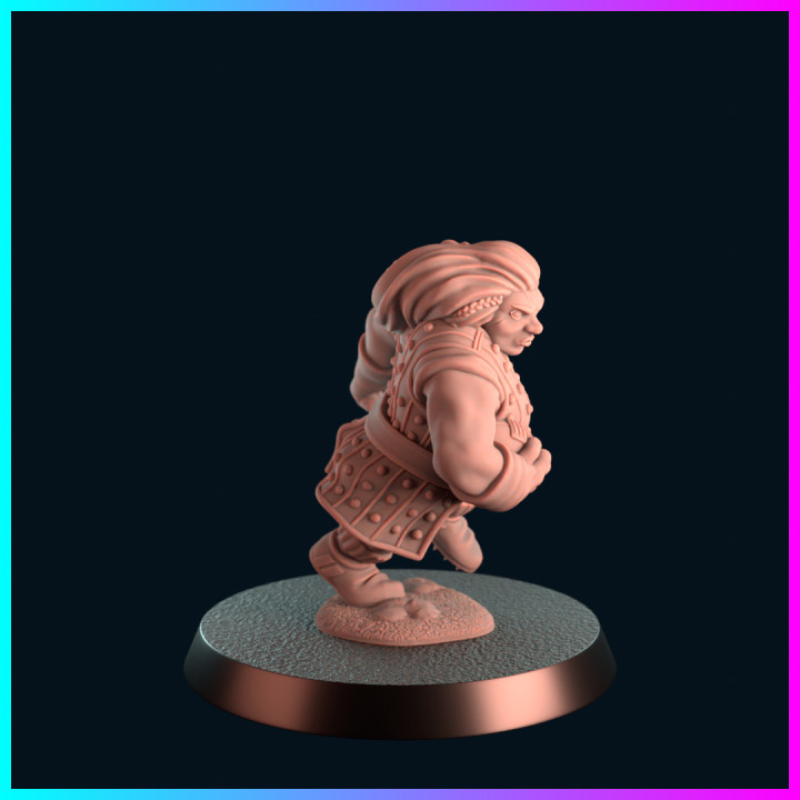 3D Printable Fantasy Football - Dwarf Runner 01 by koolkiwi Miniatures