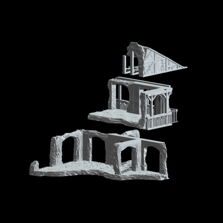 3D Printable Scatter Ruins 3 by Sin's Miniatures