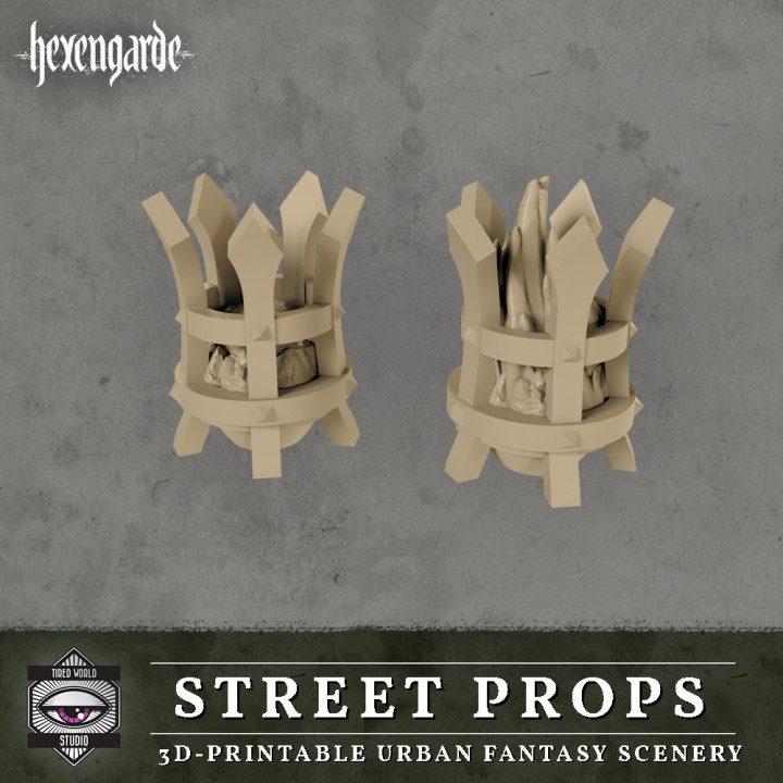 3D Printable Street Props by Tired World Studio