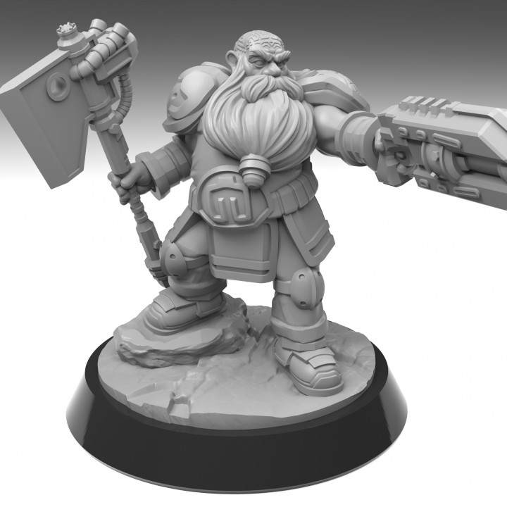 3D Printable Heavy Assault Squad - Space Dwarf by The Master Forge