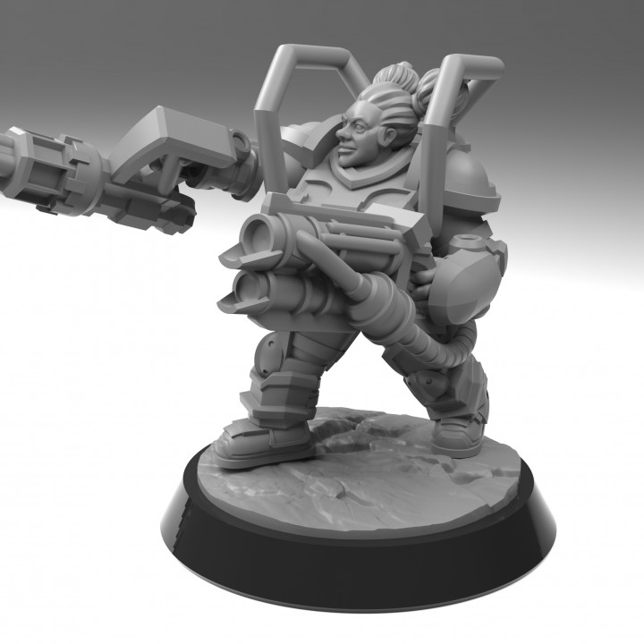 3D Printable Heavy Assault Squad - Space Dwarf by The Master Forge
