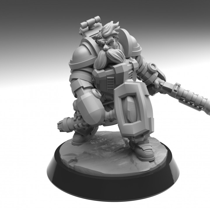 3D Printable Heavy Assault Squad - Space Dwarf by The Master Forge