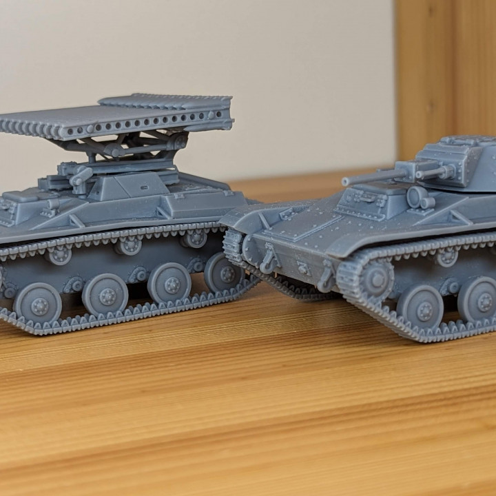 3D Printable BM-8-24 T60 Katyusha multiple rocket launcher (USSR, WW2 ...