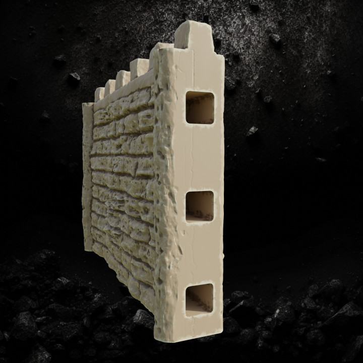 3D Printable Complete Modular Stone Wall System with Castle Gate by ...