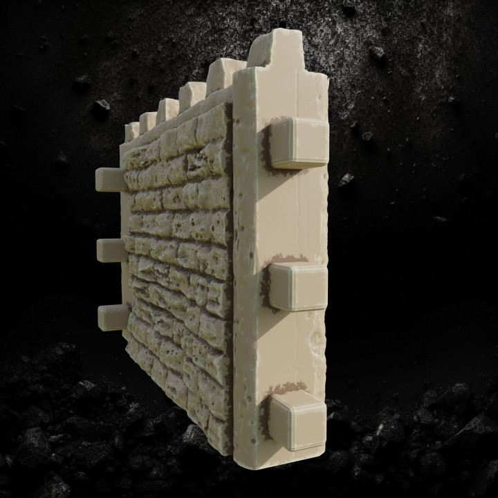 3D Printable Complete Modular Stone Wall System with Castle Gate by ...