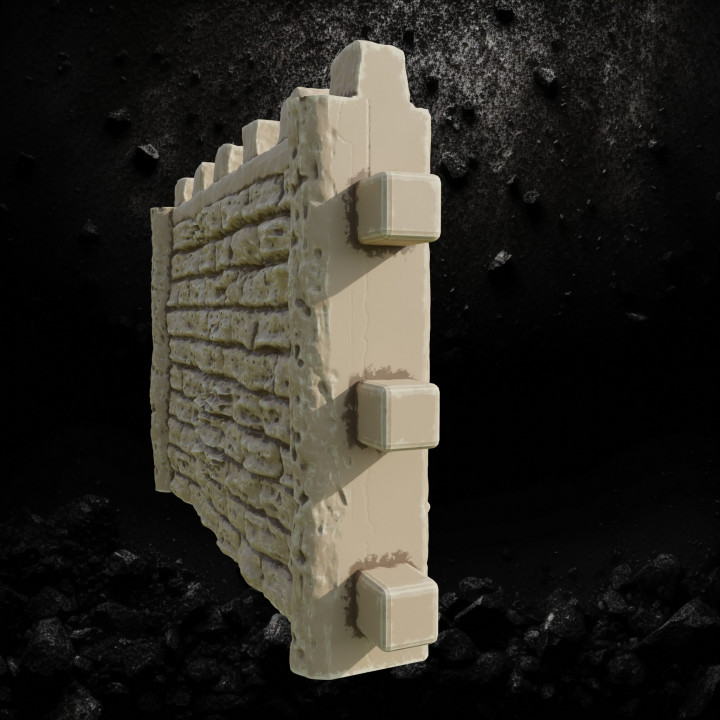 3D Printable Complete Modular Stone Wall System with Castle Gate by ...