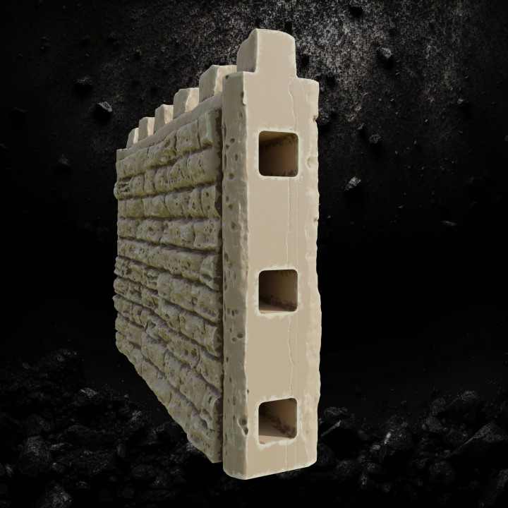3D Printable Complete Modular Stone Wall System with Castle Gate by ...