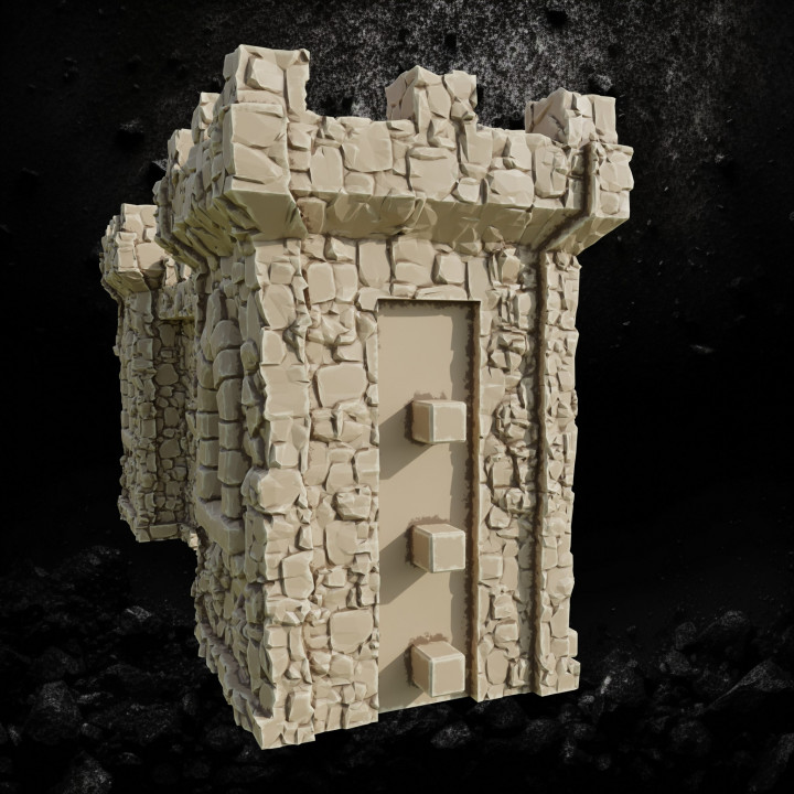 3D Printable Complete Modular Stone Wall System with Castle Gate by ...