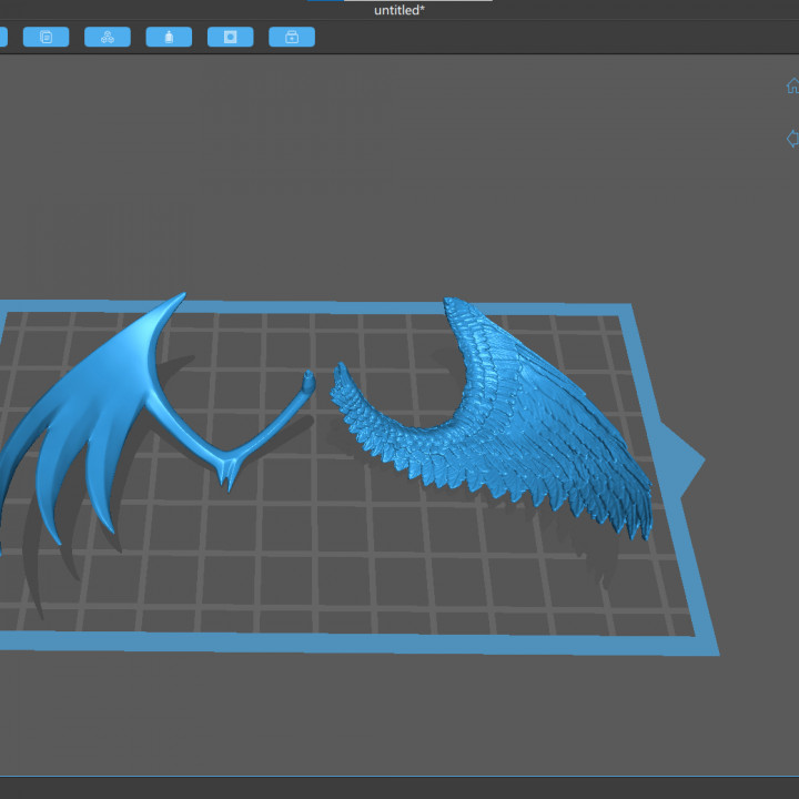 3D Printable Akeno Himejima Wings by Azerama