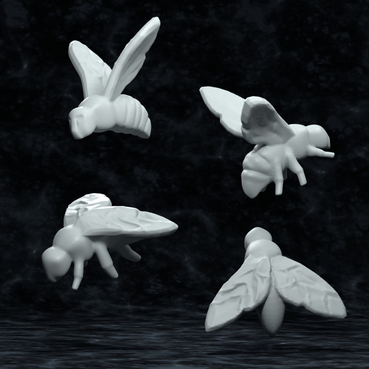 3D Printable Bees by Ogareg Miniatures