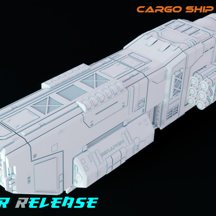 3D Printable Project Mobius Patreon 202310 - Cargo Ship Seraphim and ...