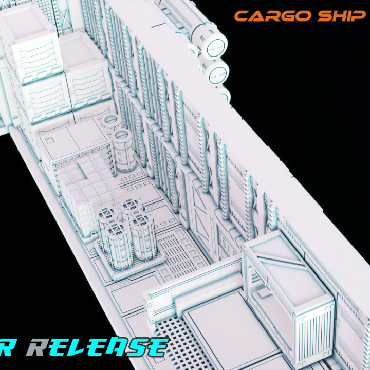 3D Printable Project Mobius Patreon 202310 - Cargo Ship Seraphim and ...
