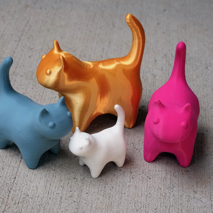 3D Printable Cat shape by Philippe Barreaud