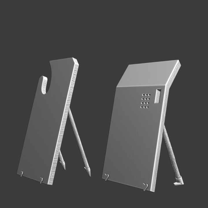 3D Printable Two medieval parvise shields with stands by Northern ...