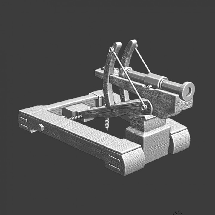 3D Printable Medieval mounted gun by Northern Crusades Miniatures