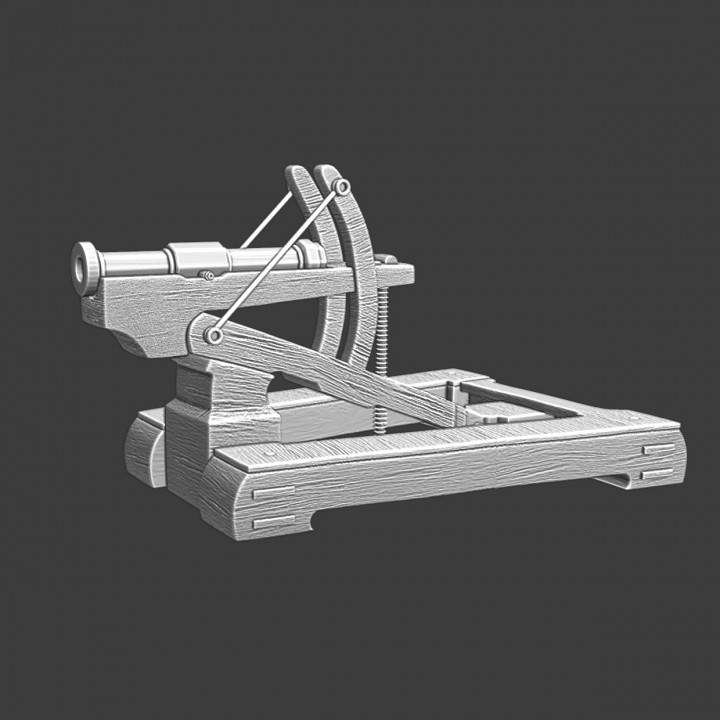 3D Printable Medieval mounted gun by Northern Crusades Miniatures