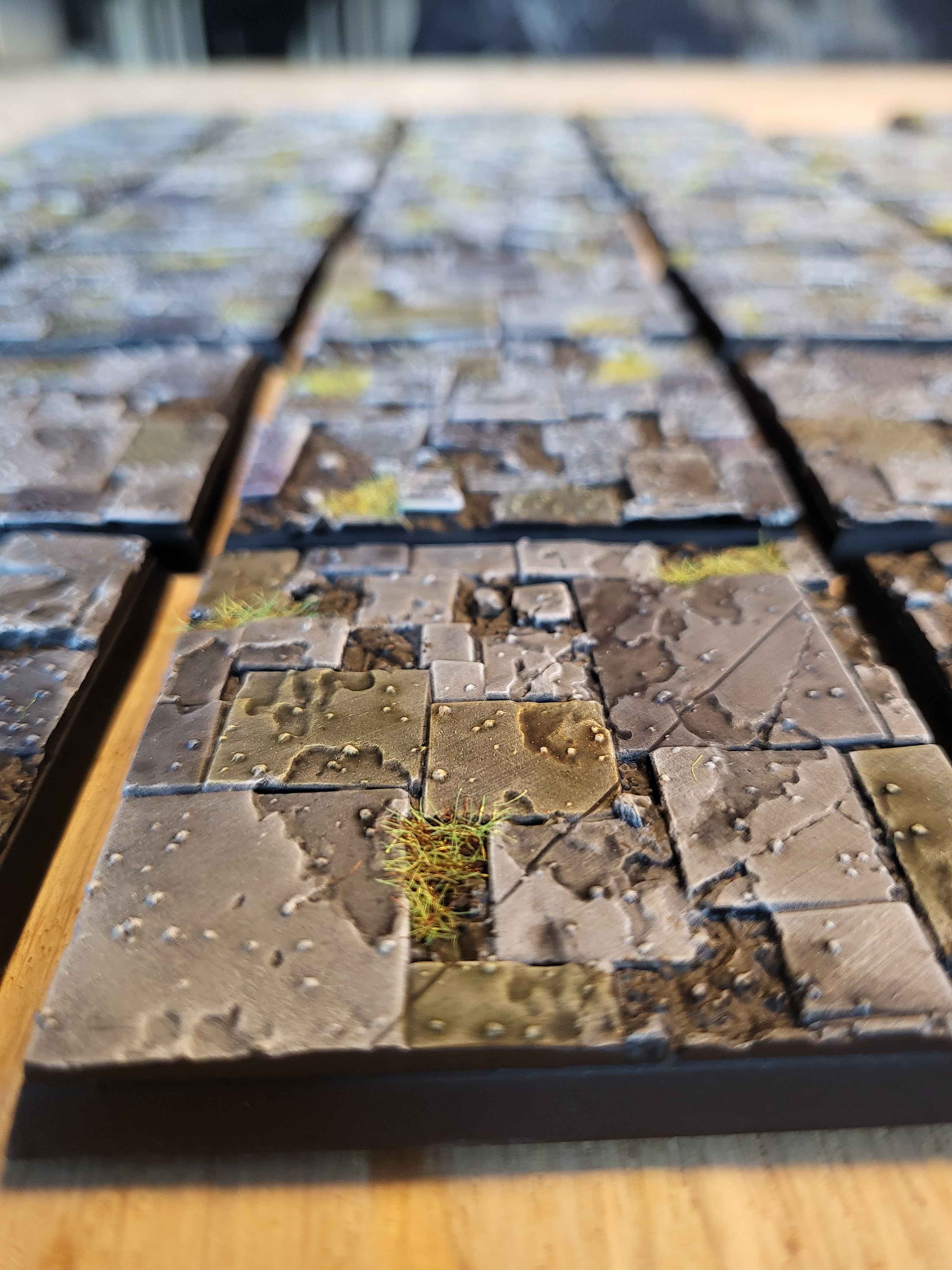 3D Printable Broken Tiles 60x60mm Square Bases by TableTopMinis