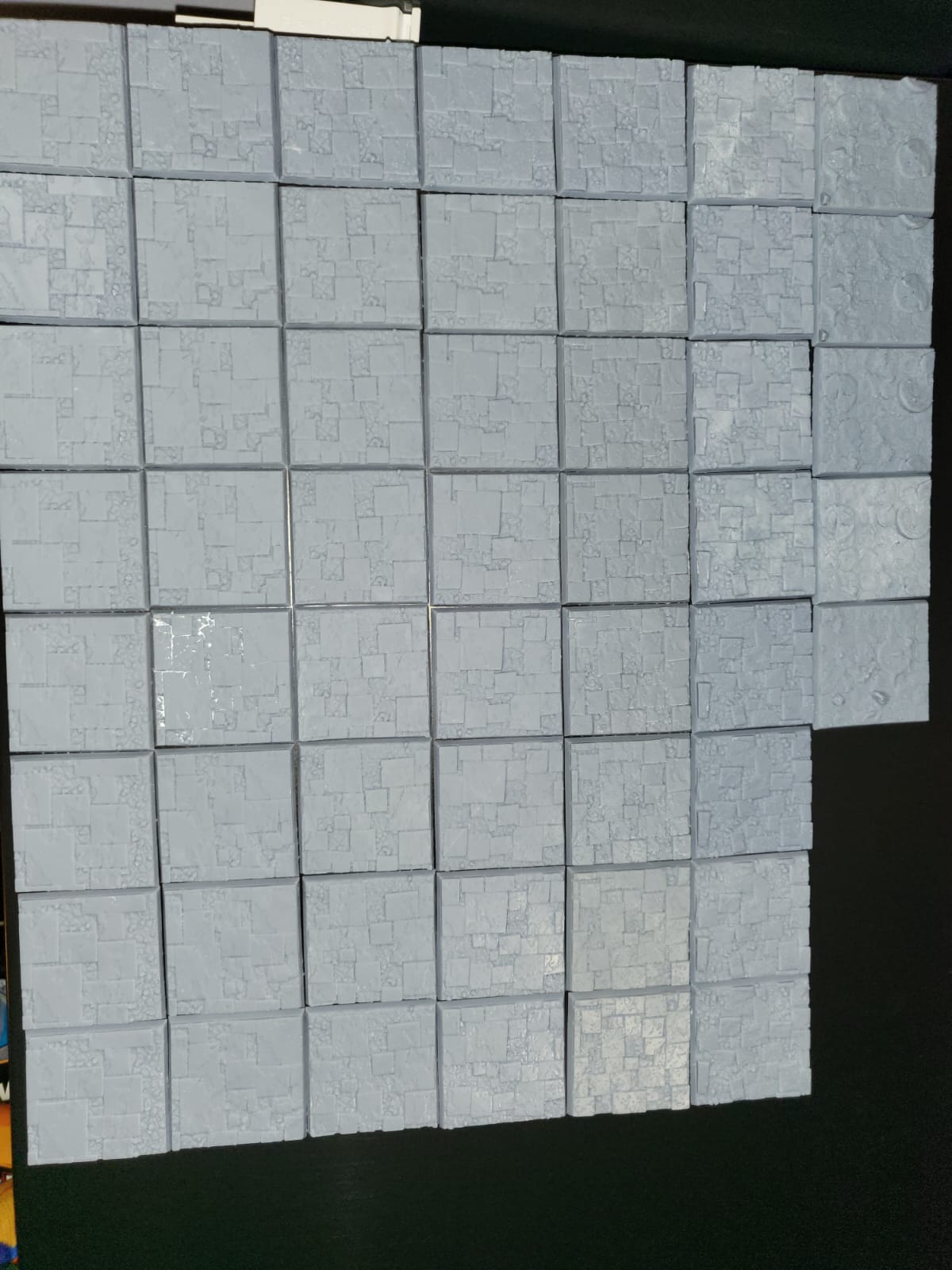 3D Printable Broken Tiles 60x60mm Square Bases by TableTopMinis