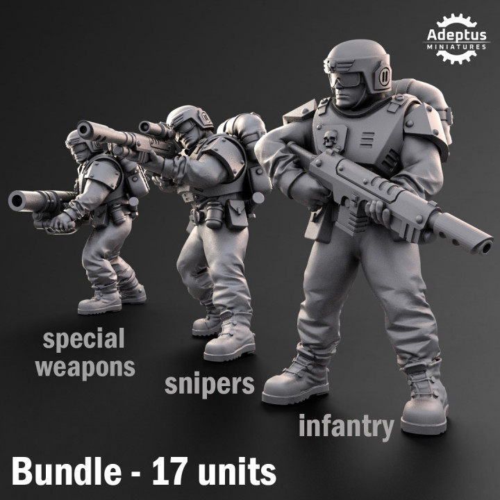 3D Printable Infantry Bundle. Warden Regiment. Imperial Guard by ...