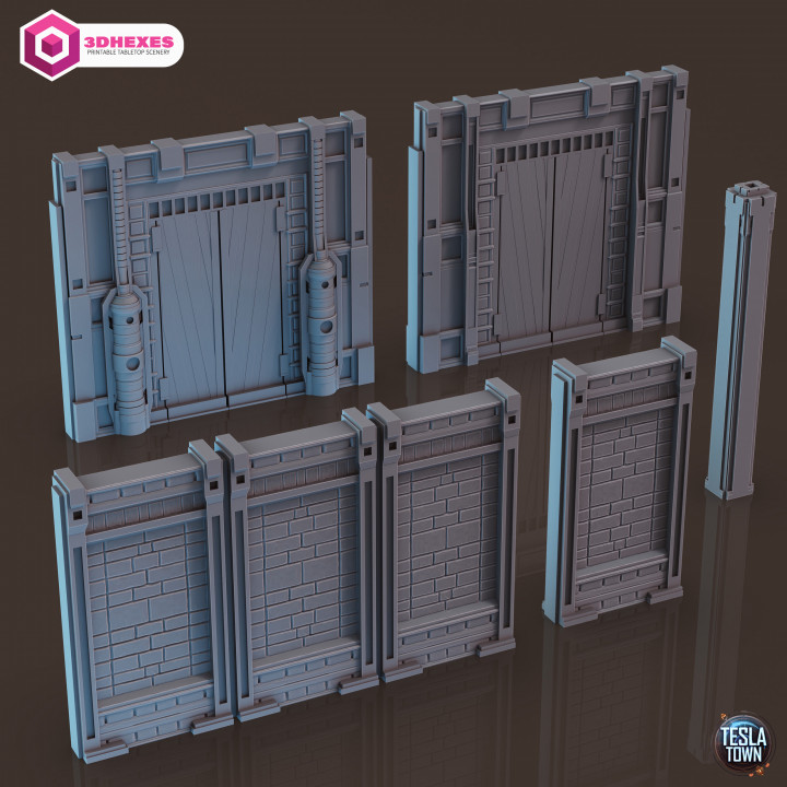 3D Printable Electric Wall and Gate by 3DHexes