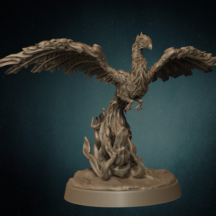 3D Printable Phoenix - 3 poses - Whispering Forest II by Monolith Arts