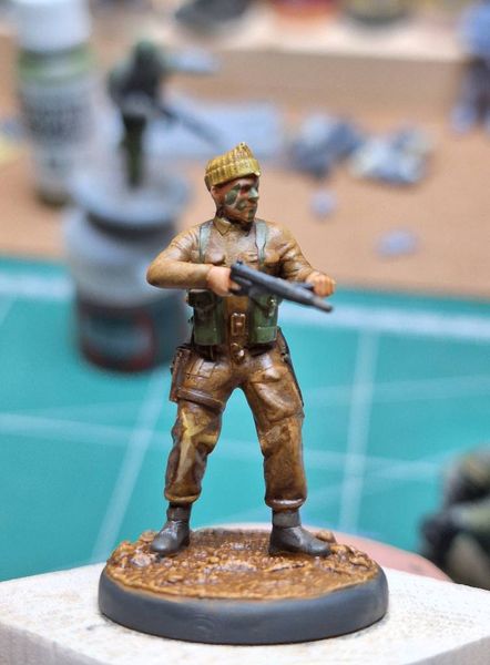 3D Printable ww2 commandos in wool hat free sample by Kozak miniatures