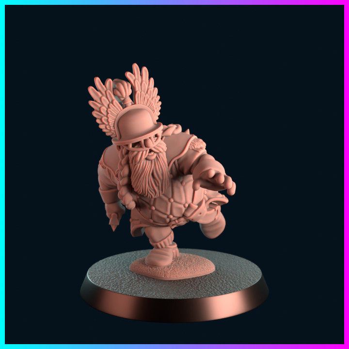 3D Printable Boudiccas Bashers - Fantasy Football Dwarf Team by ...