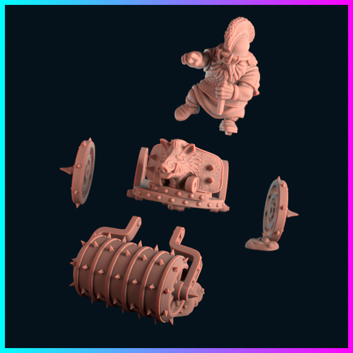 3D Printable Boudiccas Bashers - Fantasy Football Dwarf Team by ...