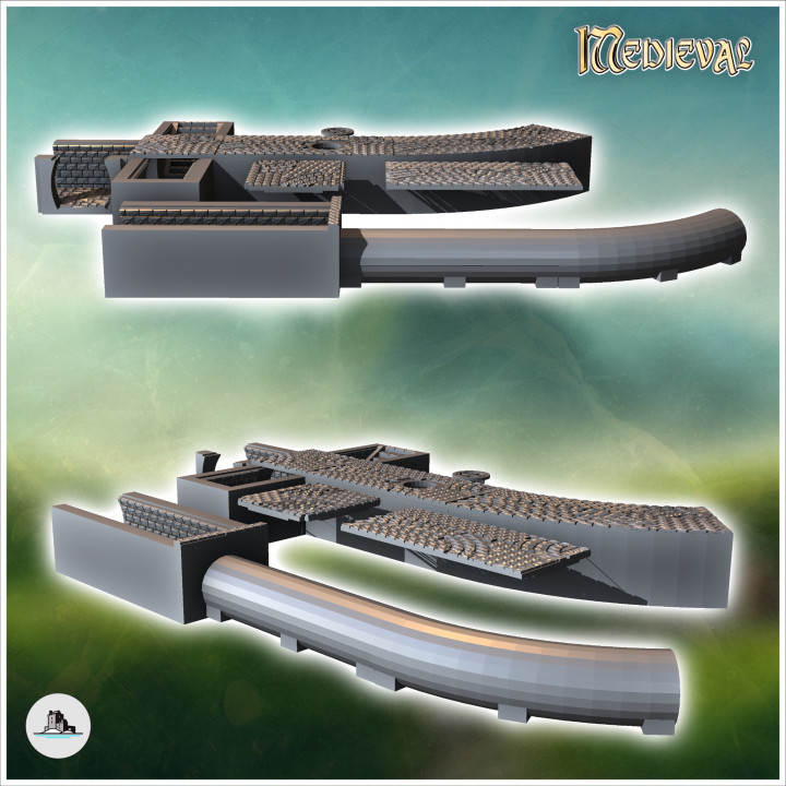 3D Printable Sewer pipe set with outdoor pavement (1) - Medieval Gothic ...