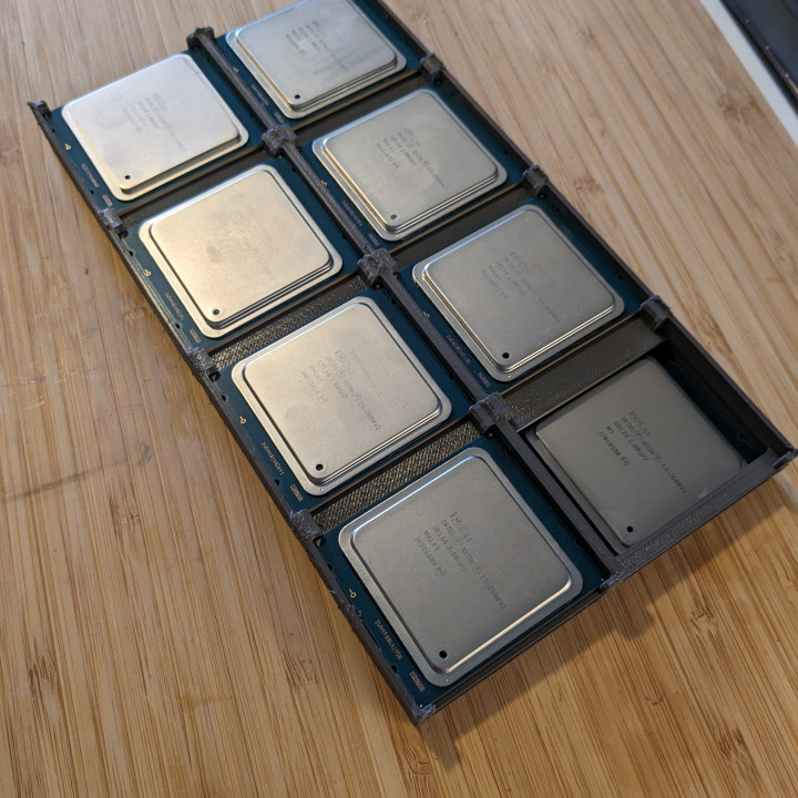 3D Printable LGA 2011-0 Stackable CPU tray by Aryan Eimermacher