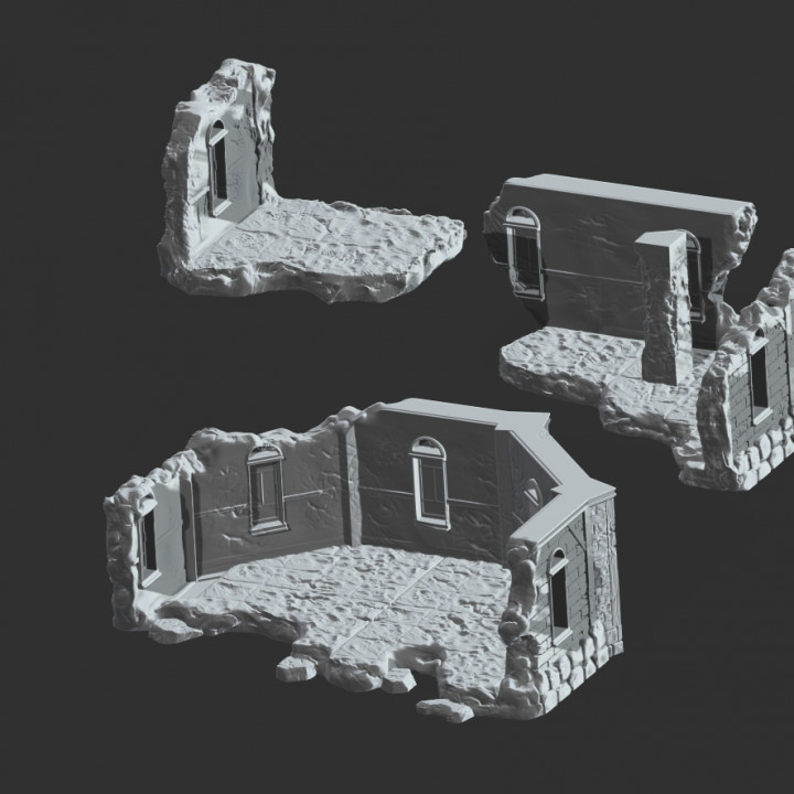 3D Printable Scatter Ruins 4 by Sin's Miniatures
