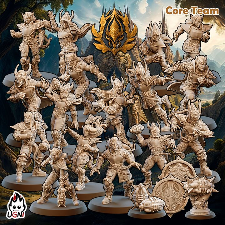 3D Printable Elven Guardians - High Elves - UGNI - Fantasy Football ...