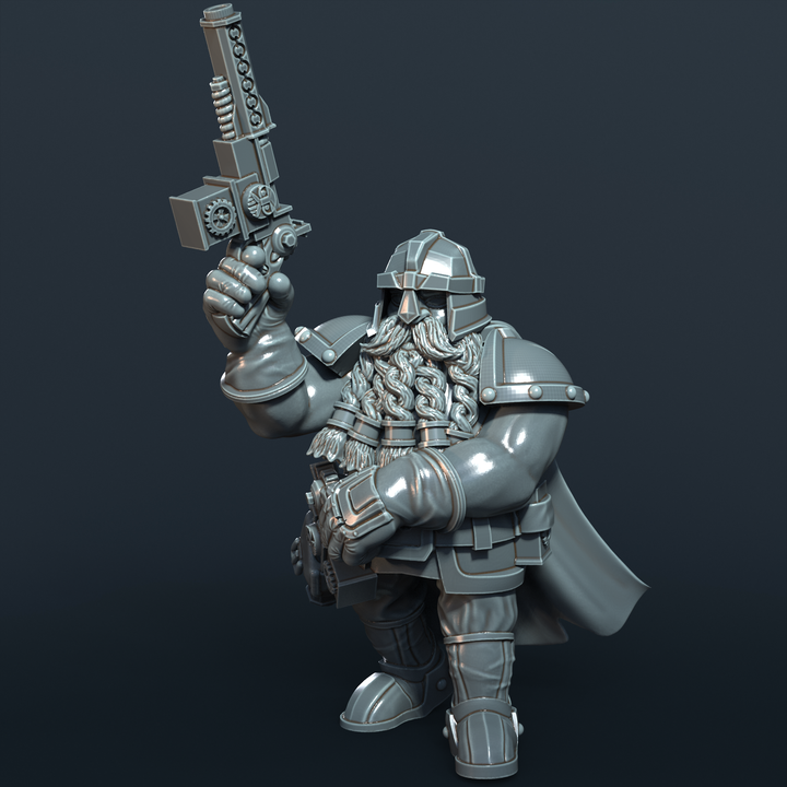 3D Printable Dwarf Gunslinger by Moonshine Miniatures