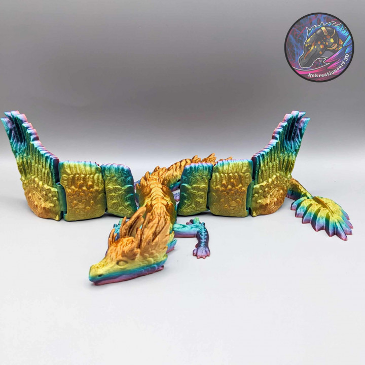 3D Printable Flexi Feather Dragon by Kirsten M
