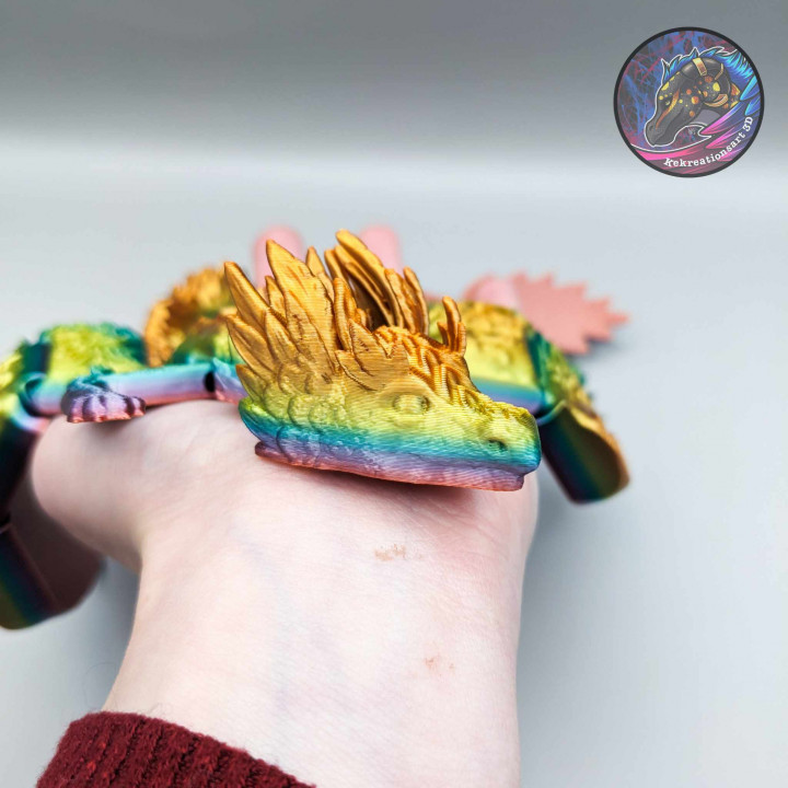 3D Printable Flexi Feather Dragon by Kirsten M