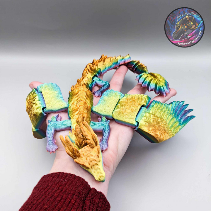 3D Printable Flexi Feather Dragon by Kirsten M