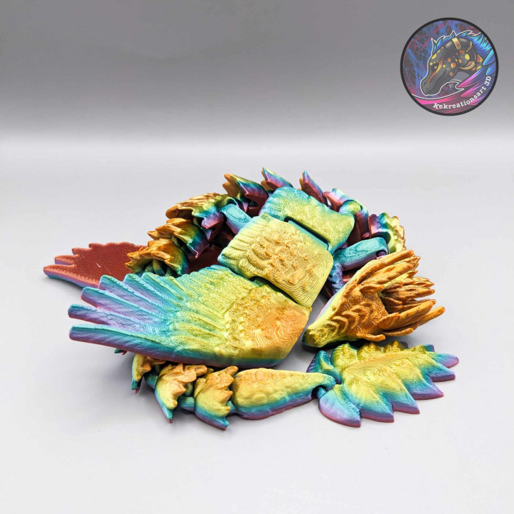 3D Printable Flexi Feather Dragon by Kirsten M