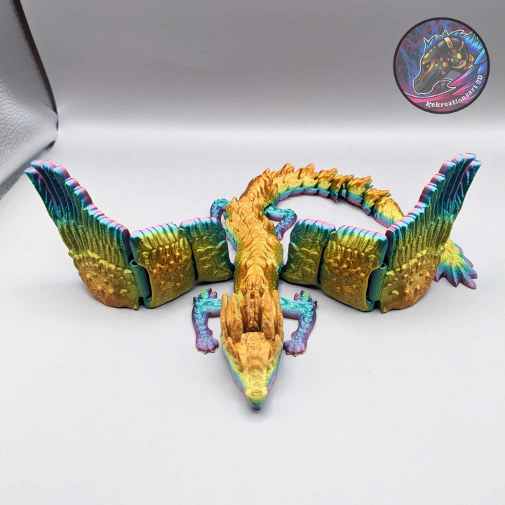 3D Printable Flexi Feather Dragon by Kirsten M